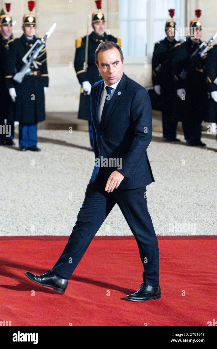 French Minister of Defence Sebastien Lecornu arrives at the Elysee ...
