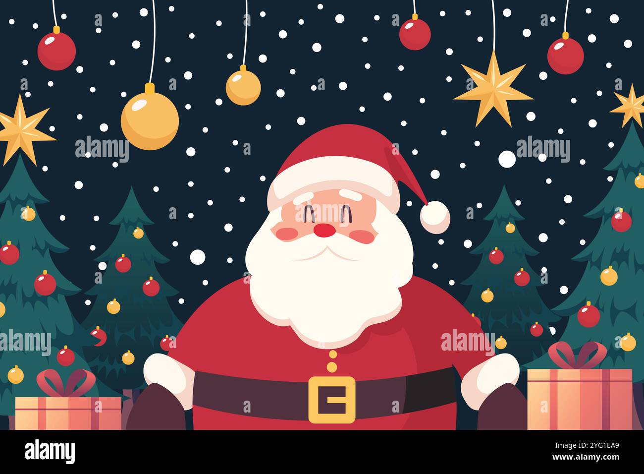 Frozen santa Stock Vector Images - Alamy