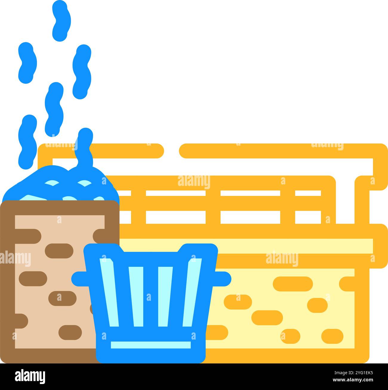 sauna steam room spa therapy treatment color icon vector illustration ...