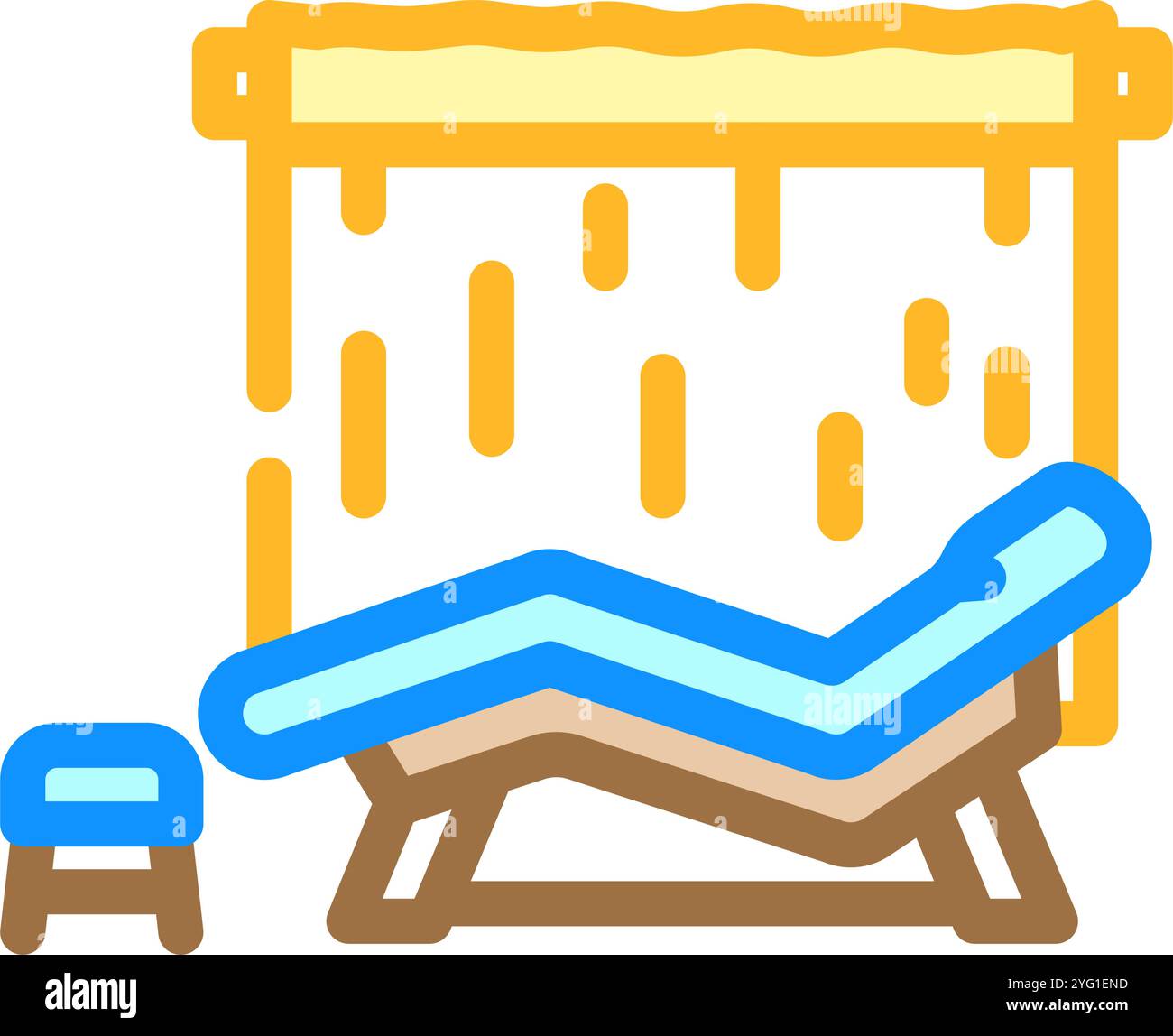 relaxation lounge spa therapy treatment color icon vector illustration ...