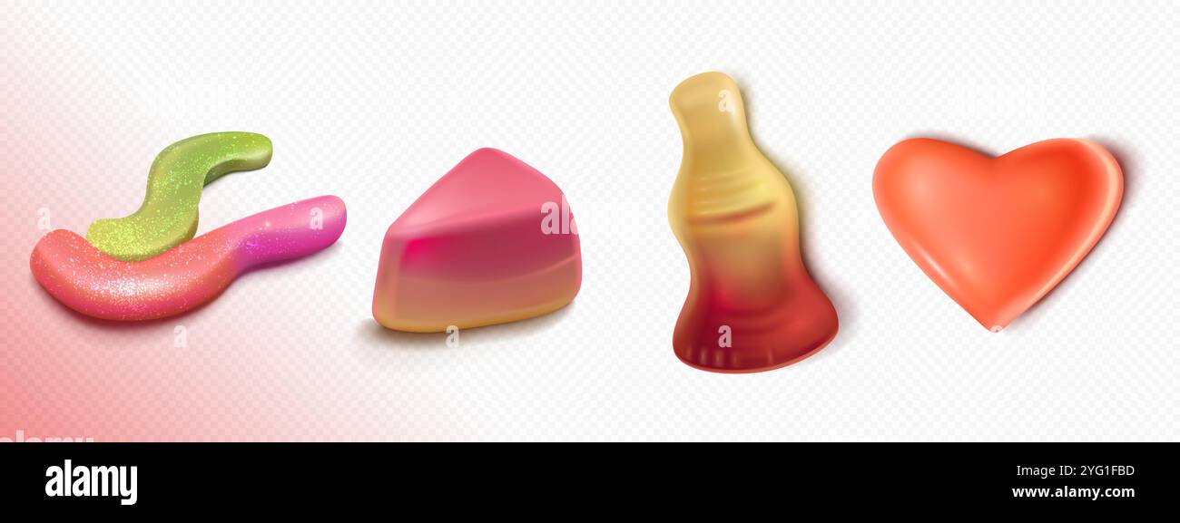 Gummy worm cola bottle Stock Vector Images - Alamy