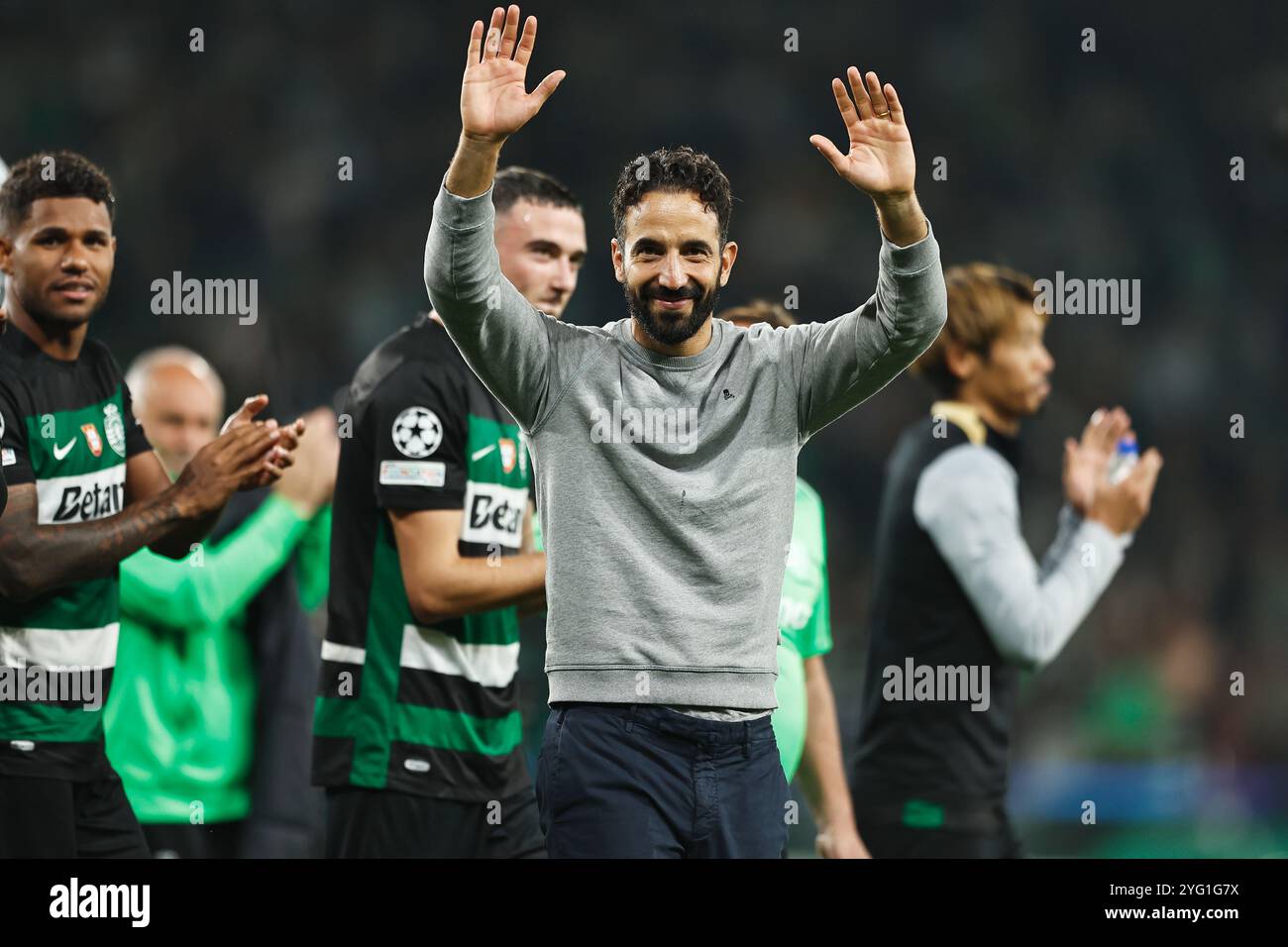 Lisbon, Portugal. 5th Nov, 2024. Ruben Amorim (SportingCP) Football/Soccer : Amorim celebrate ...