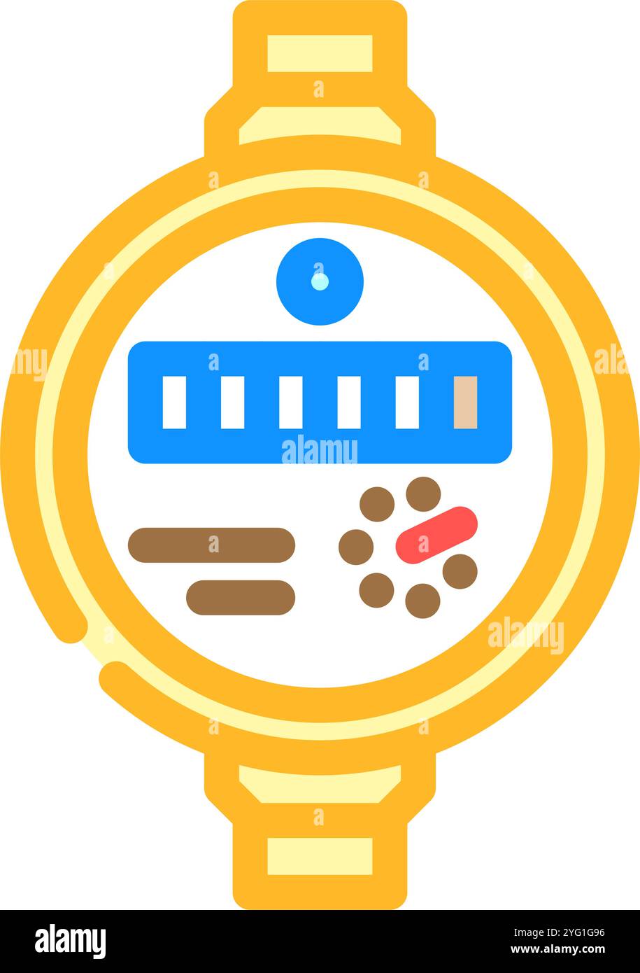 meter water saving color icon vector illustration Stock Vector Image ...