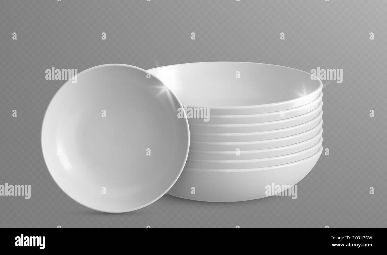 Stack of glass bowls Stock Vector Images - Alamy