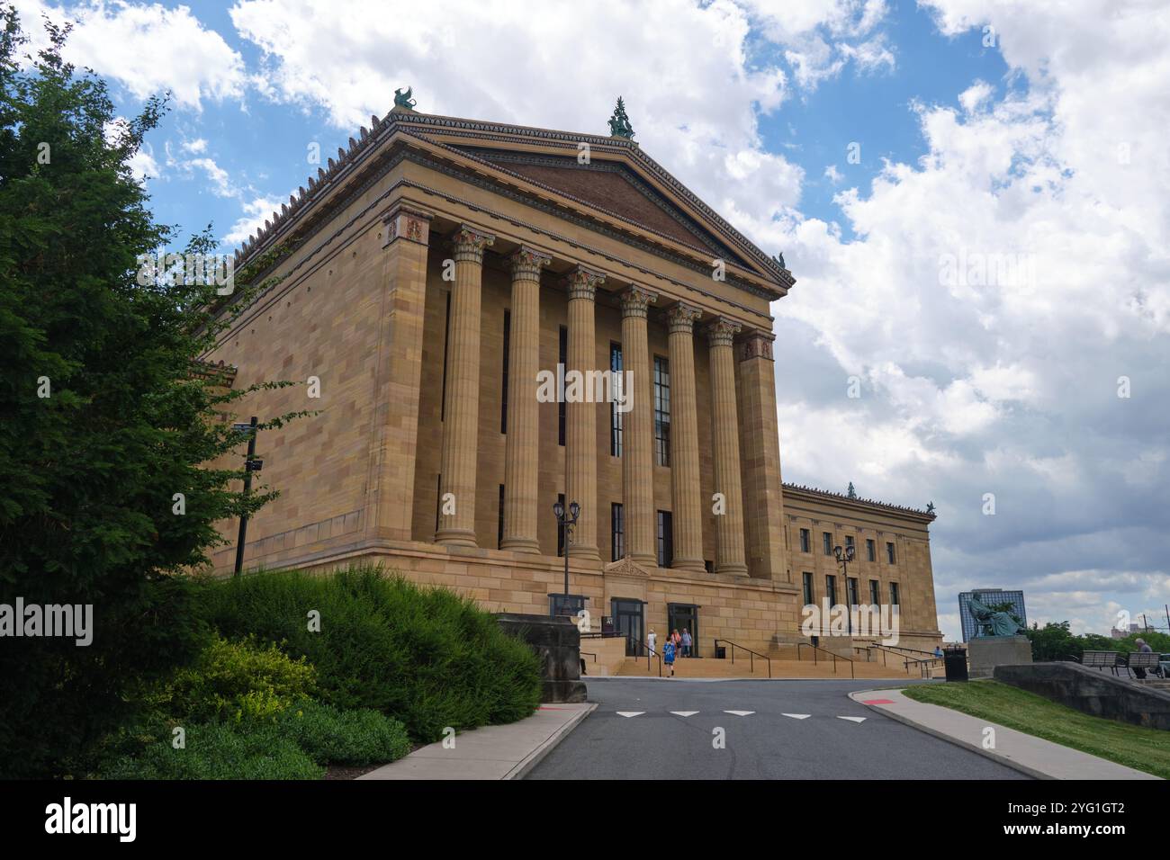 Moody, looming, scary, unsettled view of an entrance. Style is Greek ...