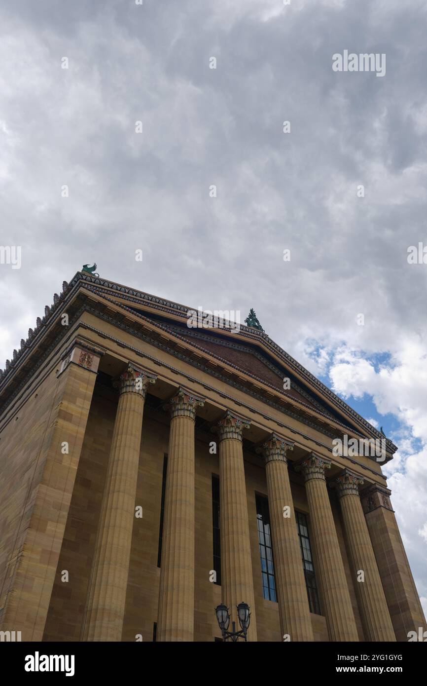 Moody, looming, scary, unsettled view of an entrance. Style is Greek ...