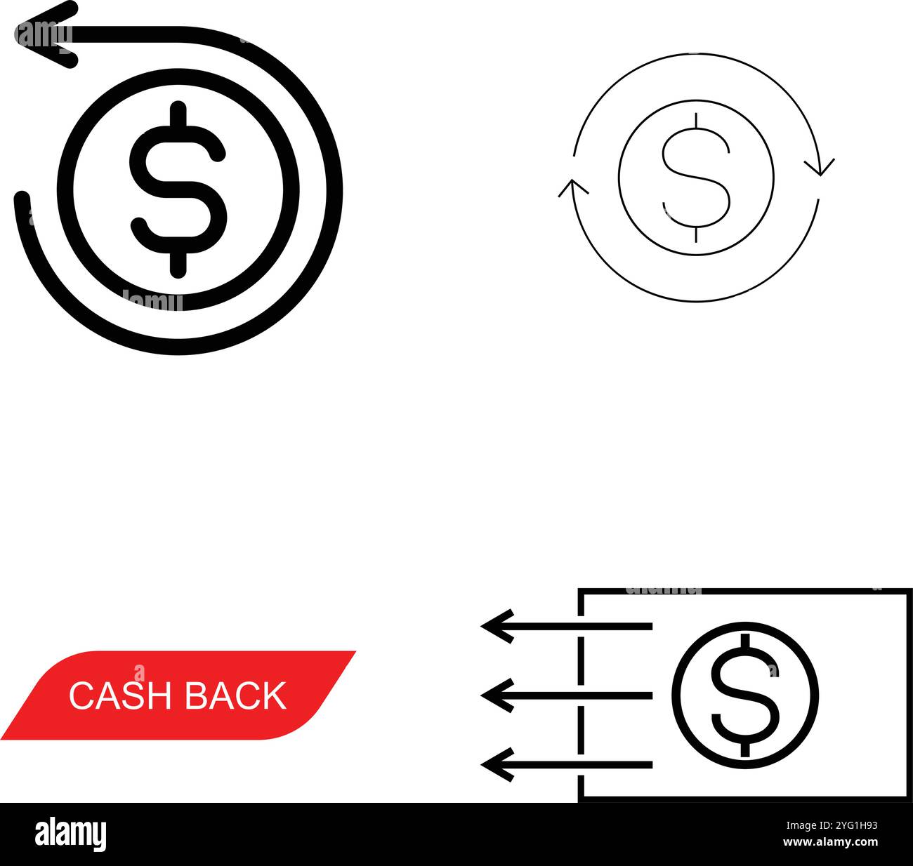 Cash back icon hi-res stock photography and images - Alamy