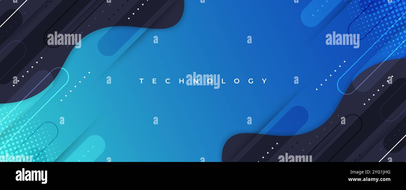 Blue and Green Gradient Background with Geometric Line Shape and ...
