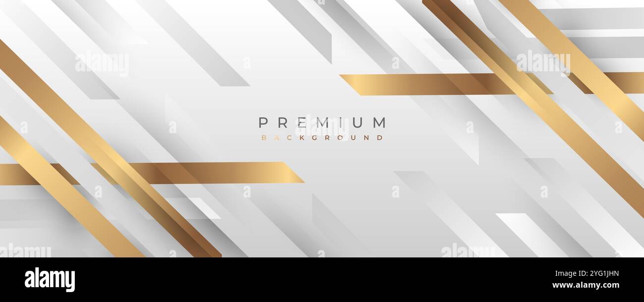 Luxury White and Gold Background with Paper Cut Style. Premium ...
