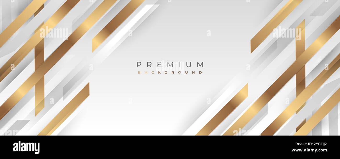 Luxury White and Gold Background with Paper Cut Style. Premium ...