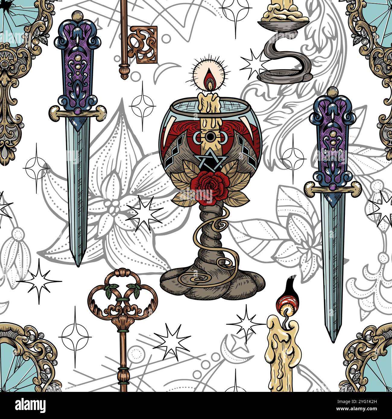 Gothic key Stock Vector Images - Alamy