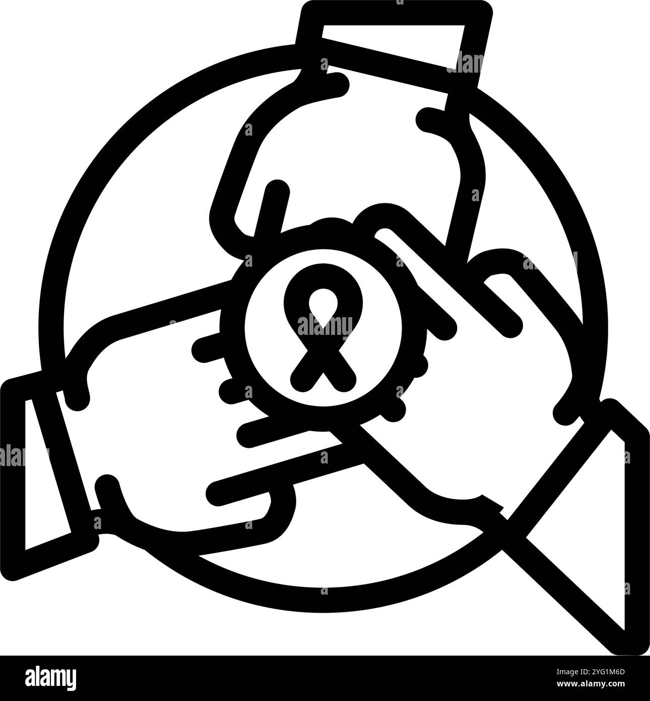 support group cancer treatment line icon vector illustration Stock ...