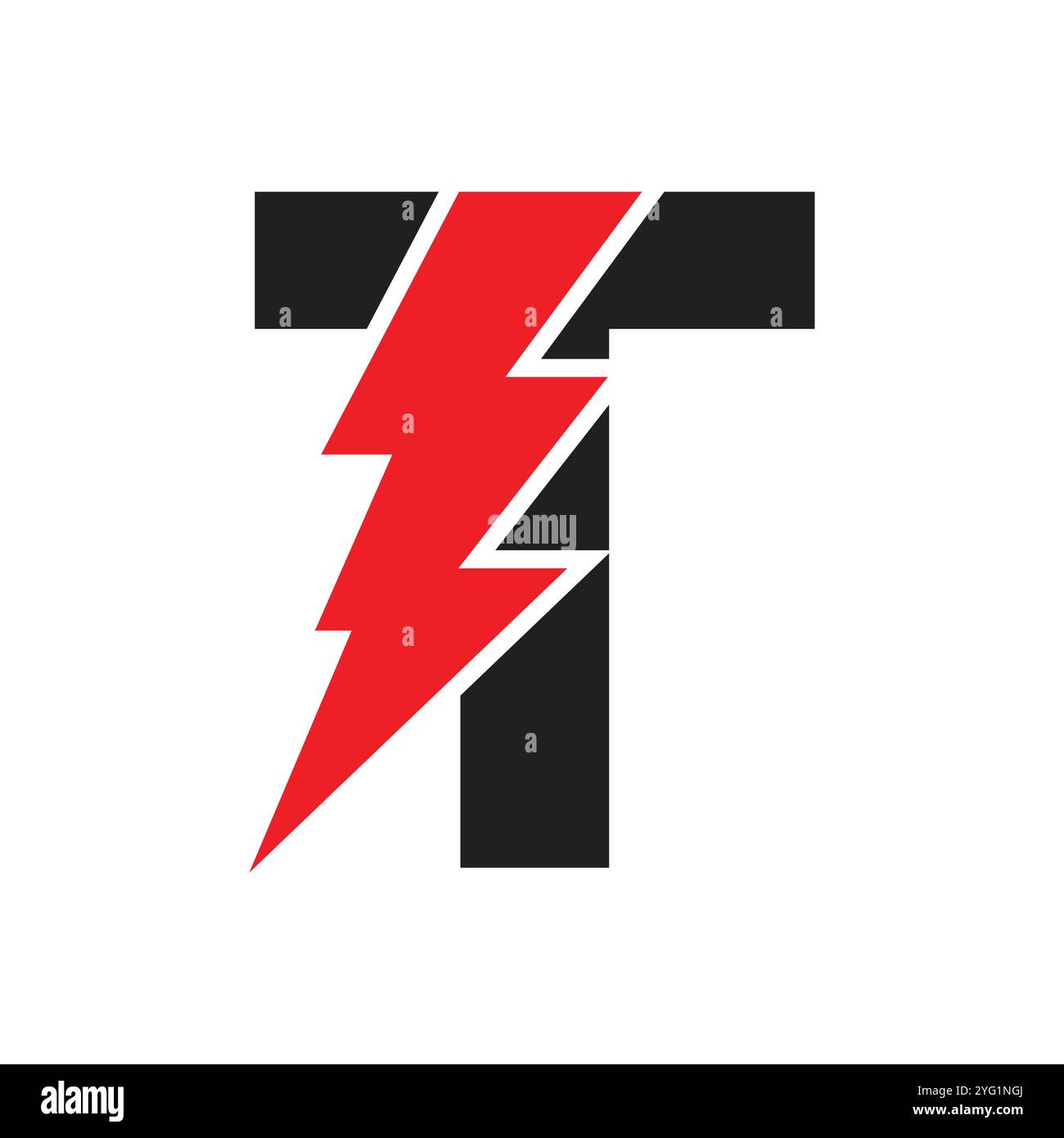 Letter T For Electric Logo Combination With Lightning Thunder Bolt Icon ...