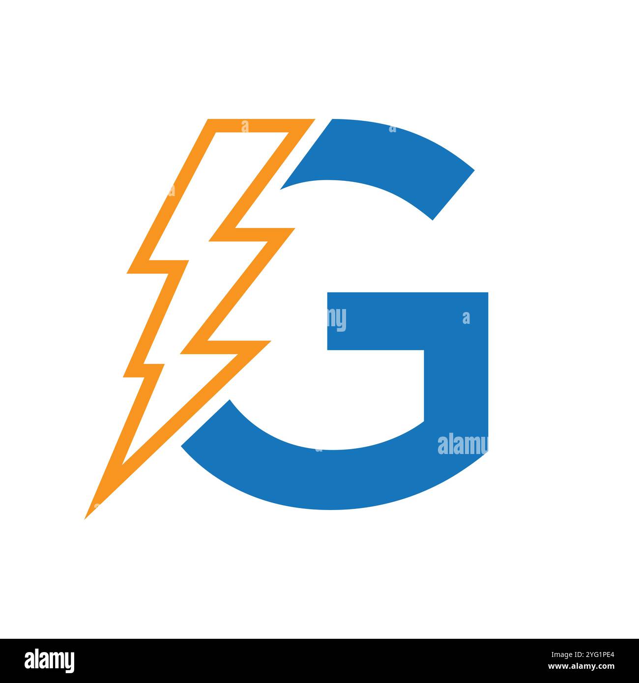 Letter G For Electric Logo Combination With Lightning Thunder Bolt Icon ...