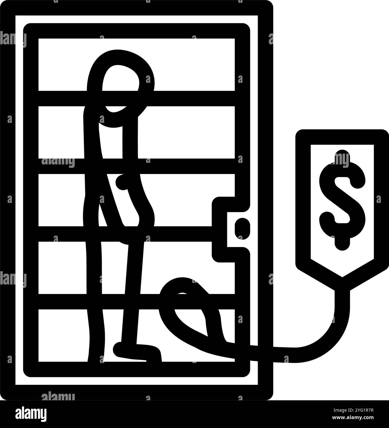 human trafficking crime line icon vector illustration Stock Vector ...