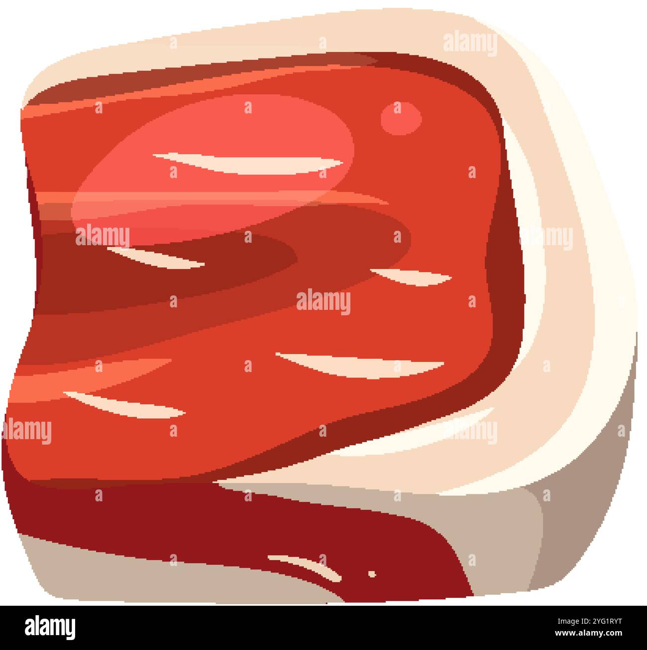 Vector illustration of a raw meat cut Stock Vector Image & Art - Alamy