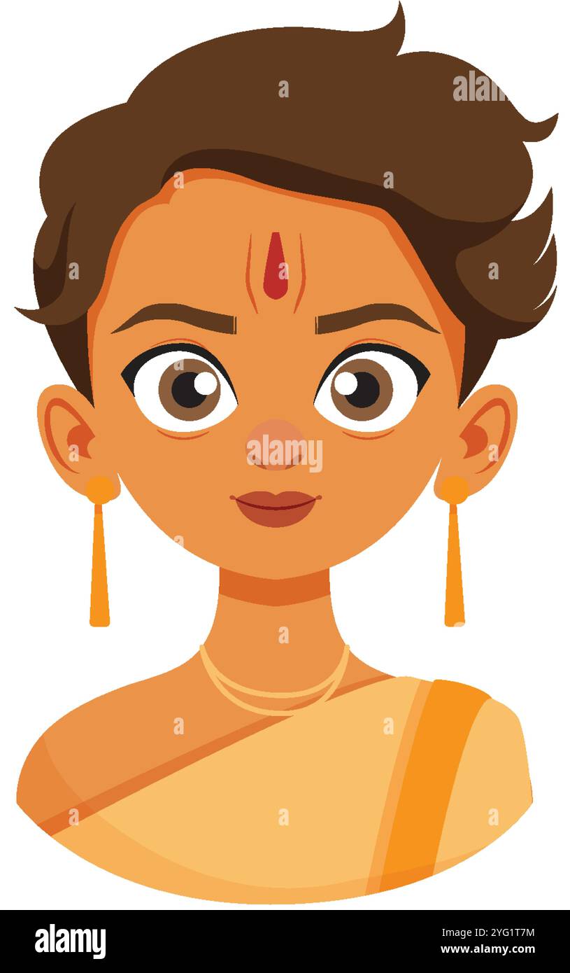 Vector art of an Indian woman Stock Vector Image & Art - Alamy