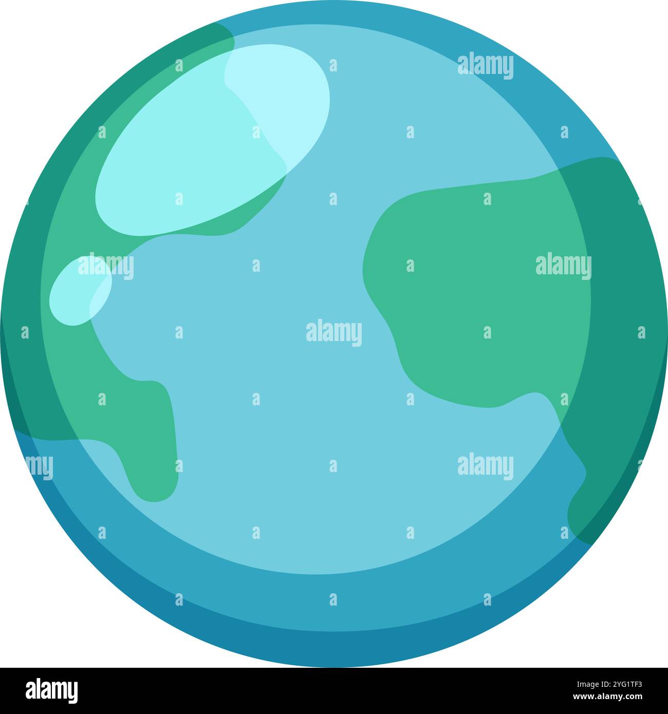 Simple depiction of Earth with continents and oceans Stock Vector Image ...