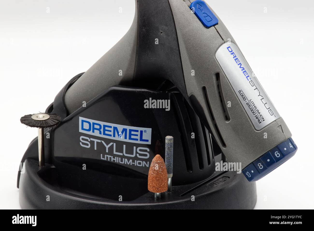 Dremel Stylus Lithium-ion drill isolated on white Stock Photo - Alamy