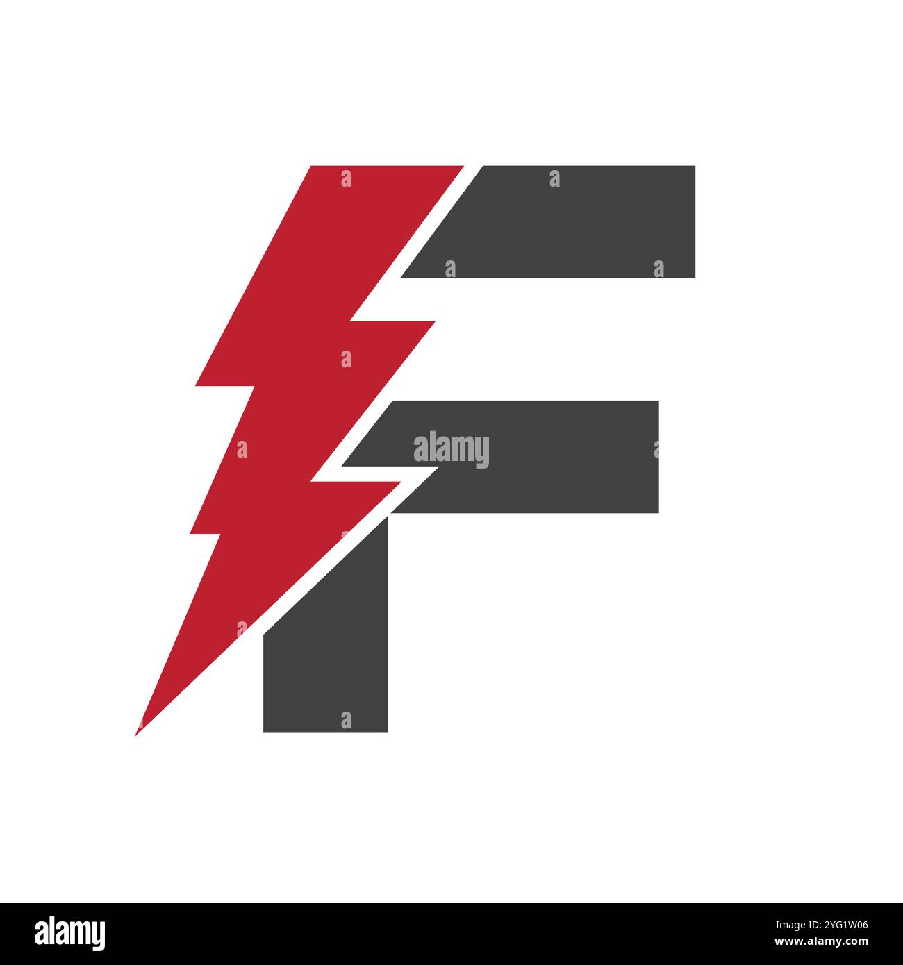 Letter F For Electric Logo Combination With Lightning Thunder Bolt Icon ...