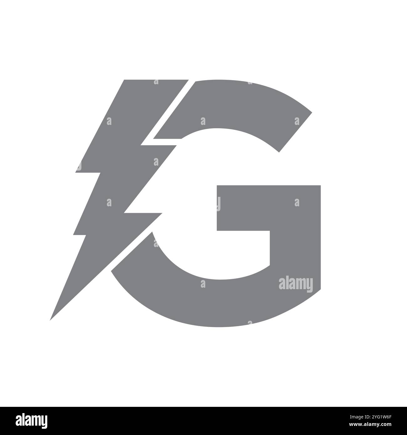 Letter G For Electric Logo Combination With Lightning Thunder Bolt Icon ...