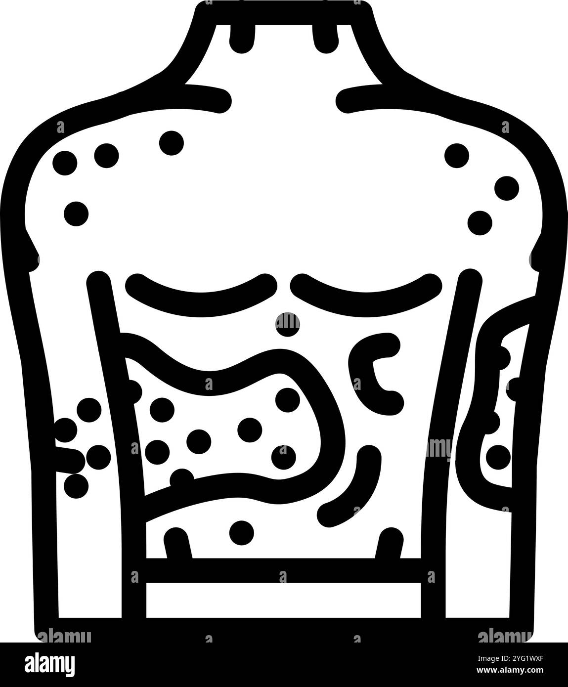 rash skin lesions disease symptom line icon vector illustration Stock ...