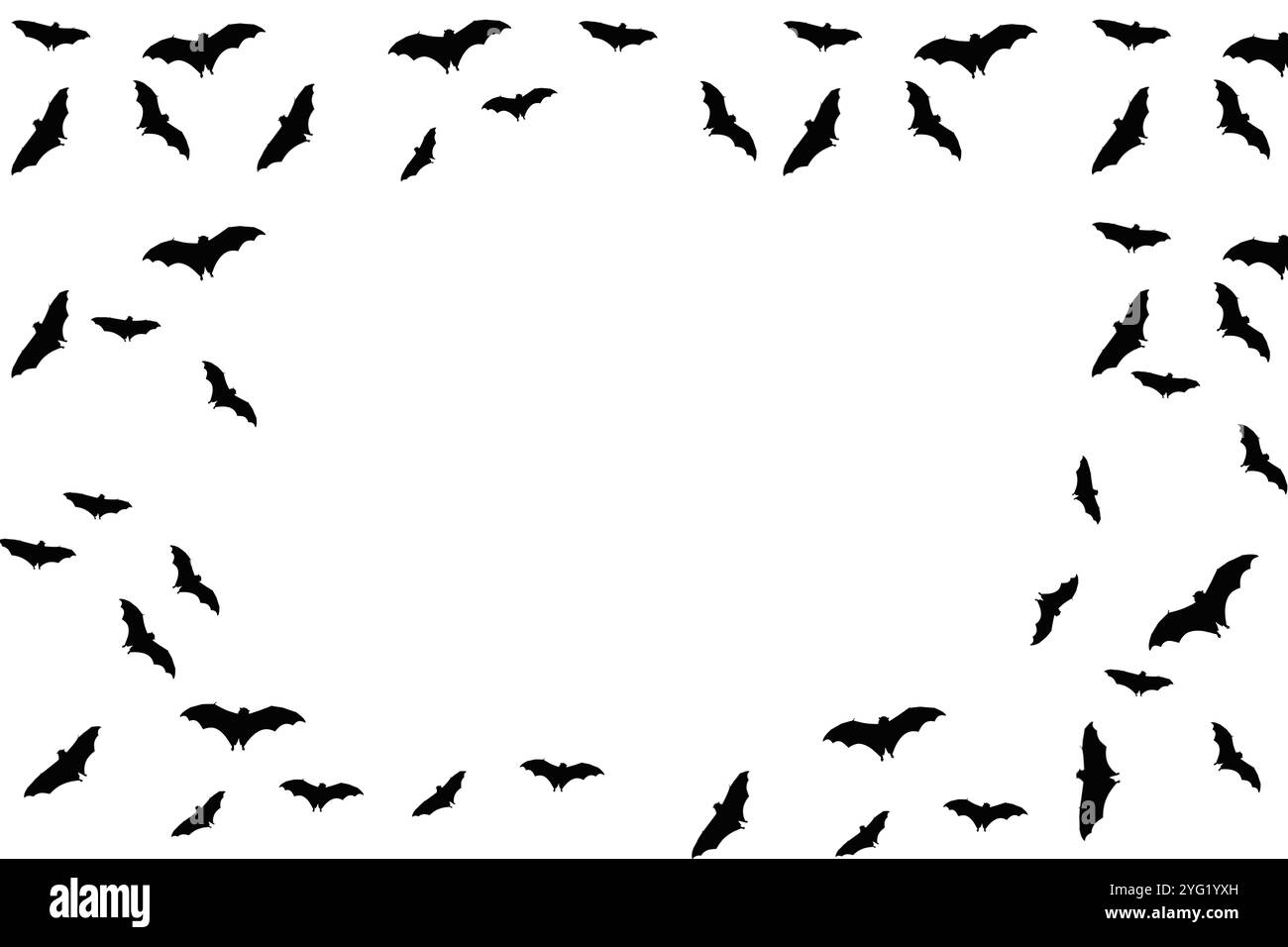 Halloween background flock black Black and White Stock Photos & Images ...