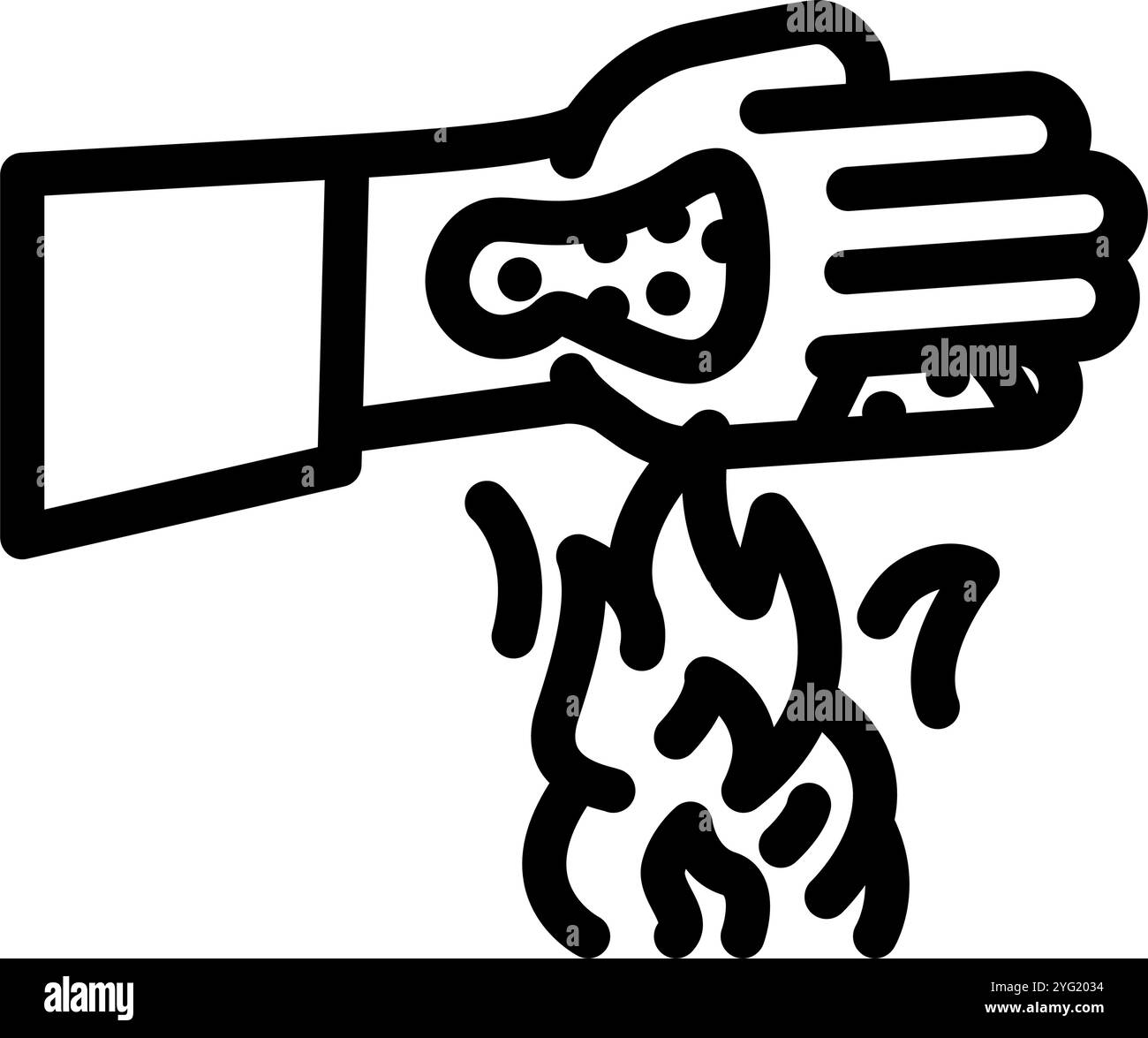 burns household injury accident line icon vector illustration Stock ...