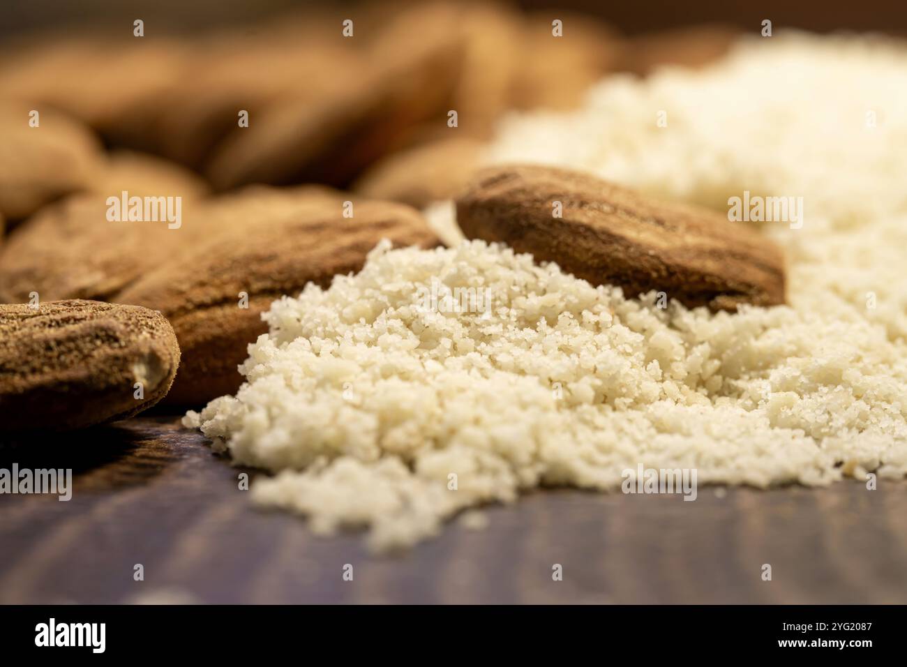 Raw almond texture hi-res stock photography and images - Alamy