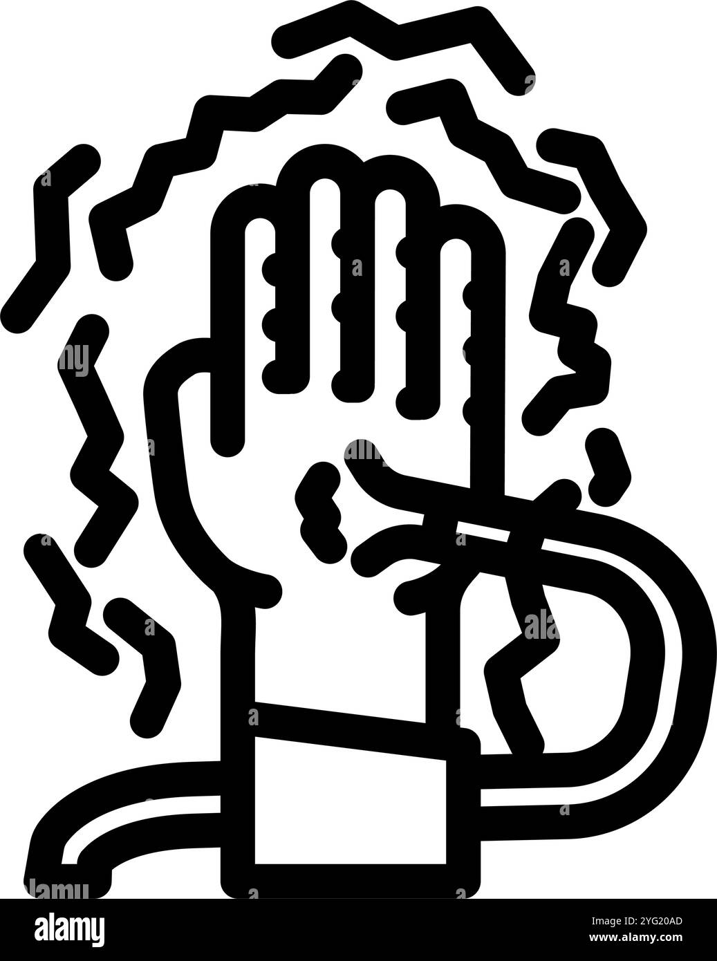 electric shocks household injury accident line icon vector illustration ...