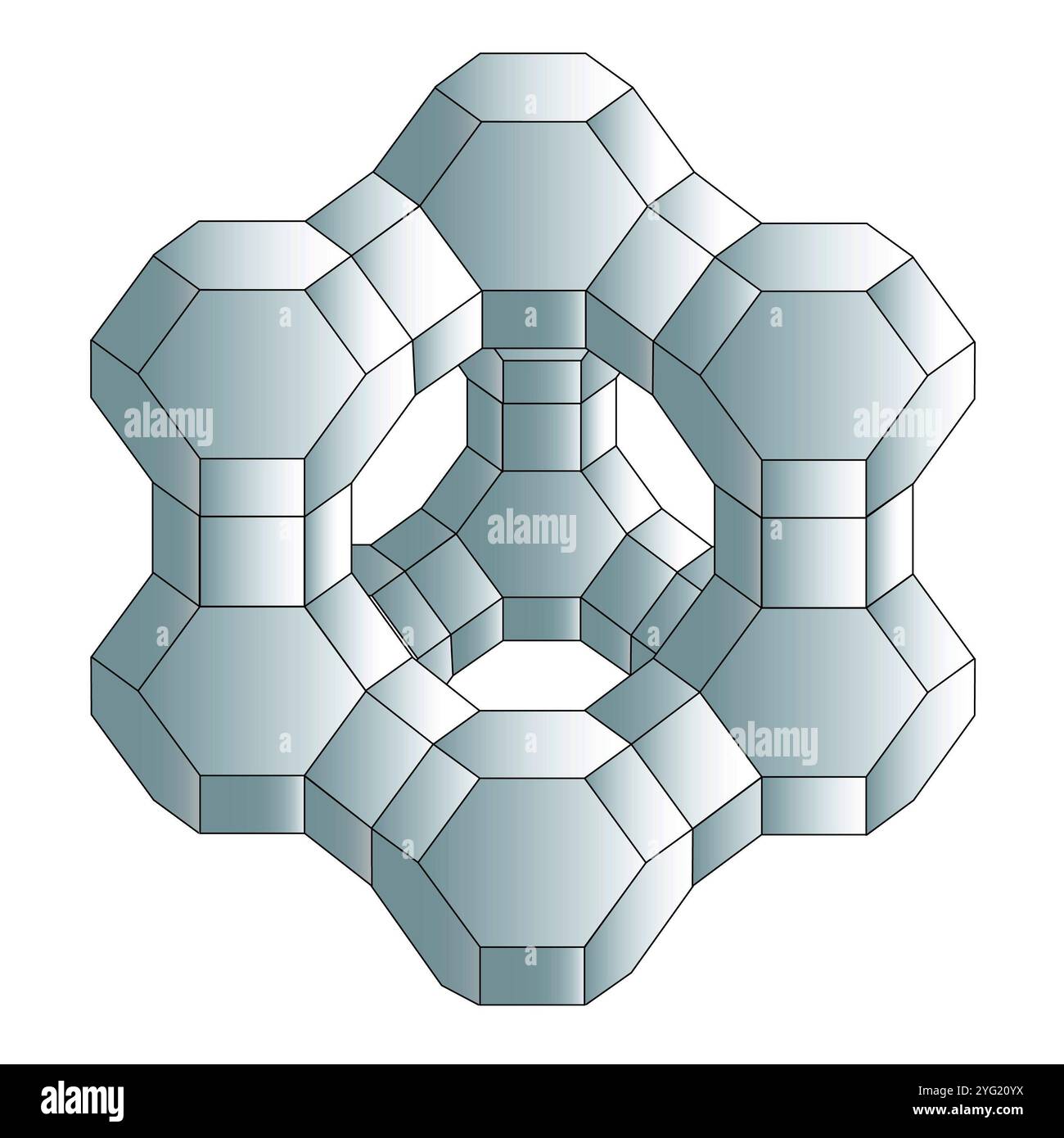 Zeolite structure, illustration Stock Photo - Alamy