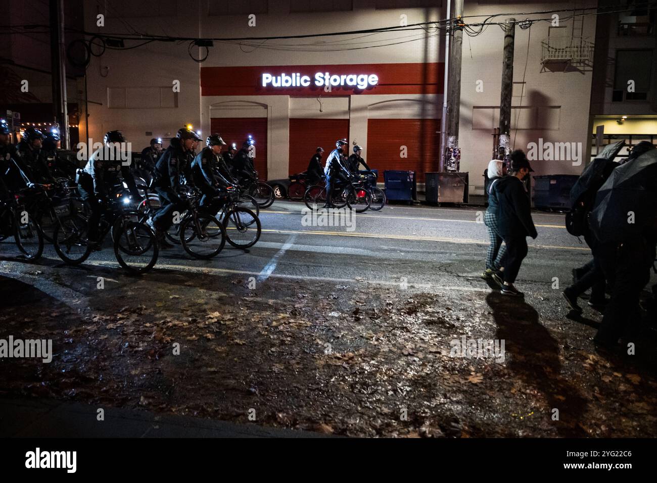 Seattle, USA. 5th Oct, 2024. Protestors in the Everything is Fu*ked ...