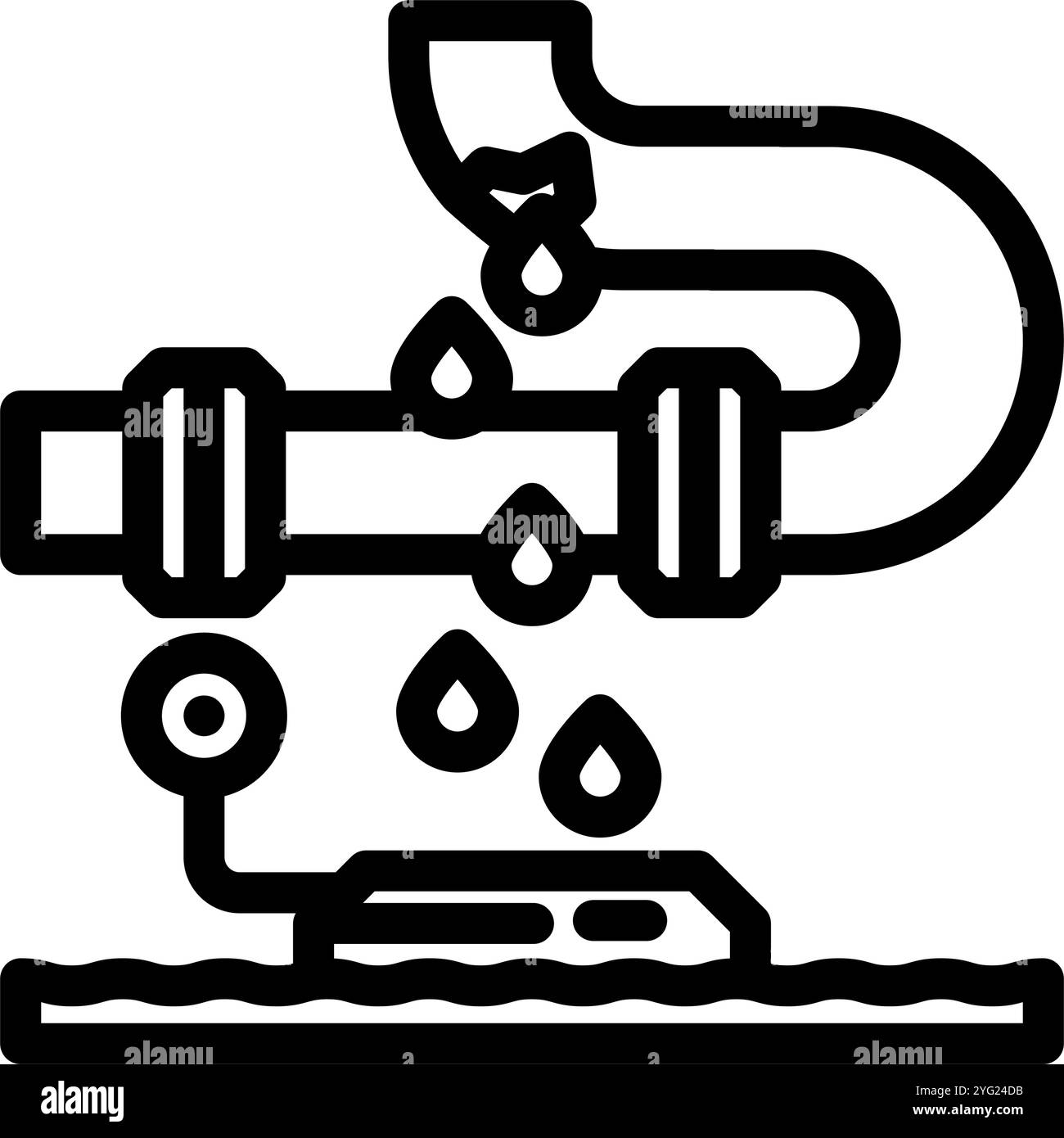 leak detection water saving line icon vector illustration Stock Vector Image & Art - Alamy