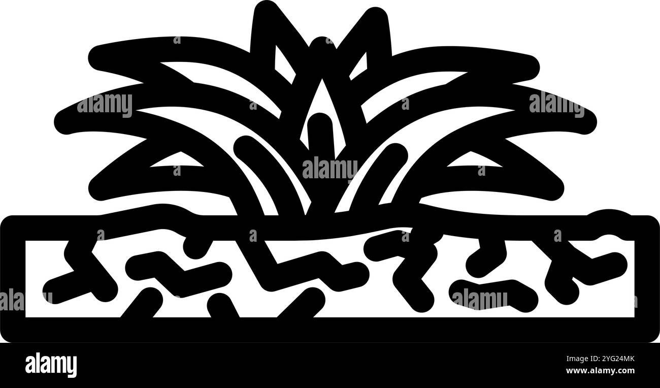 drought-tolerant plant water saving line icon vector illustration Stock ...