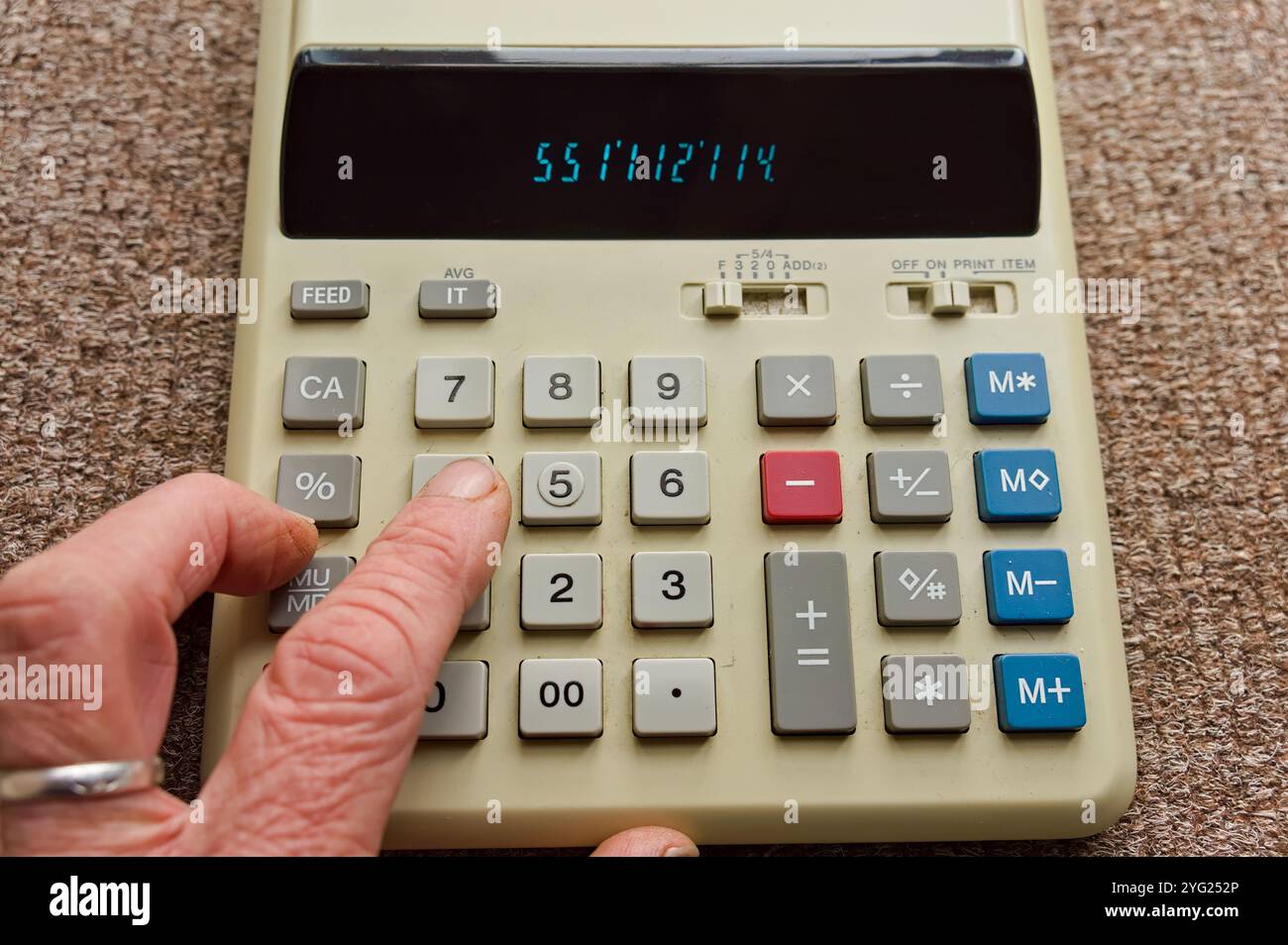 Digital calculator display hi-res stock photography and images - Alamy