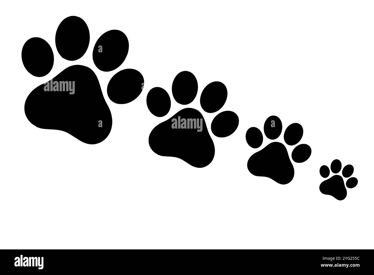 Dog cat paw silhouettes Cut Out Stock Images & Pictures - Alamy