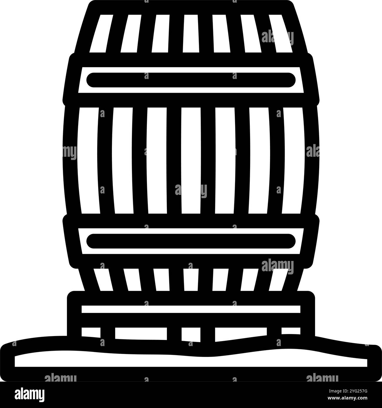 rain barrel water saving line icon vector illustration Stock Vector ...