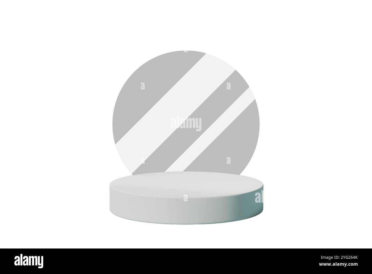 Minimalist 3D White Circular Podium with soft Background and Glass ...