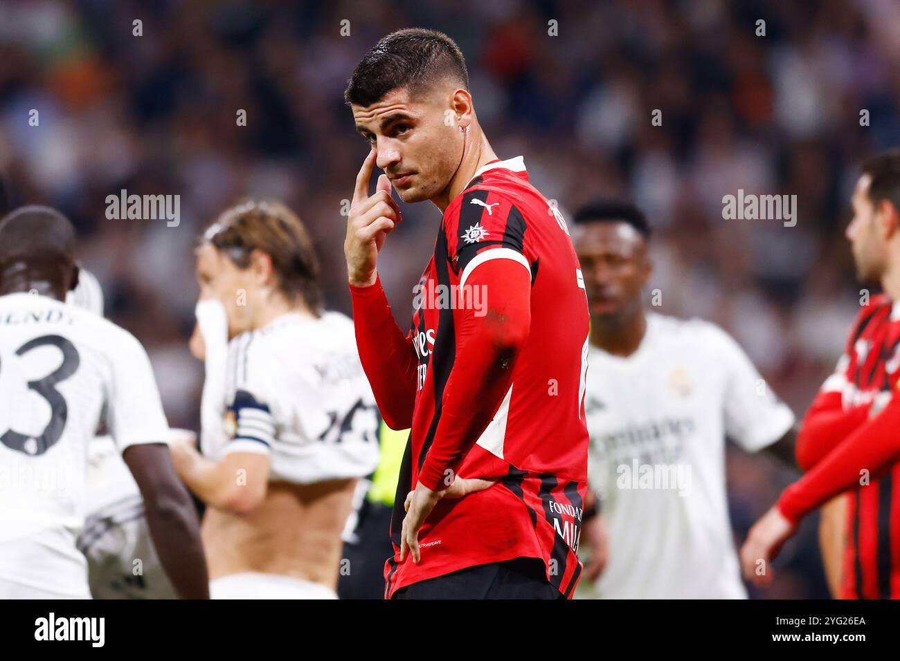 Alvaro Morata of AC Milan during the UEFA Champions League, League ...