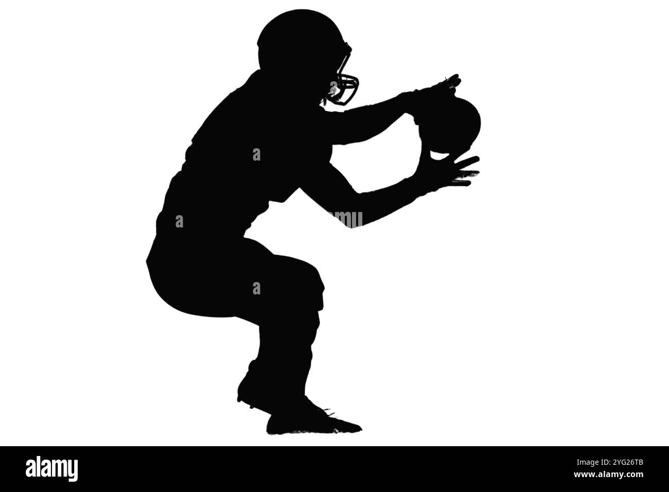 Silhouette American football player . Active sports people healthy ...