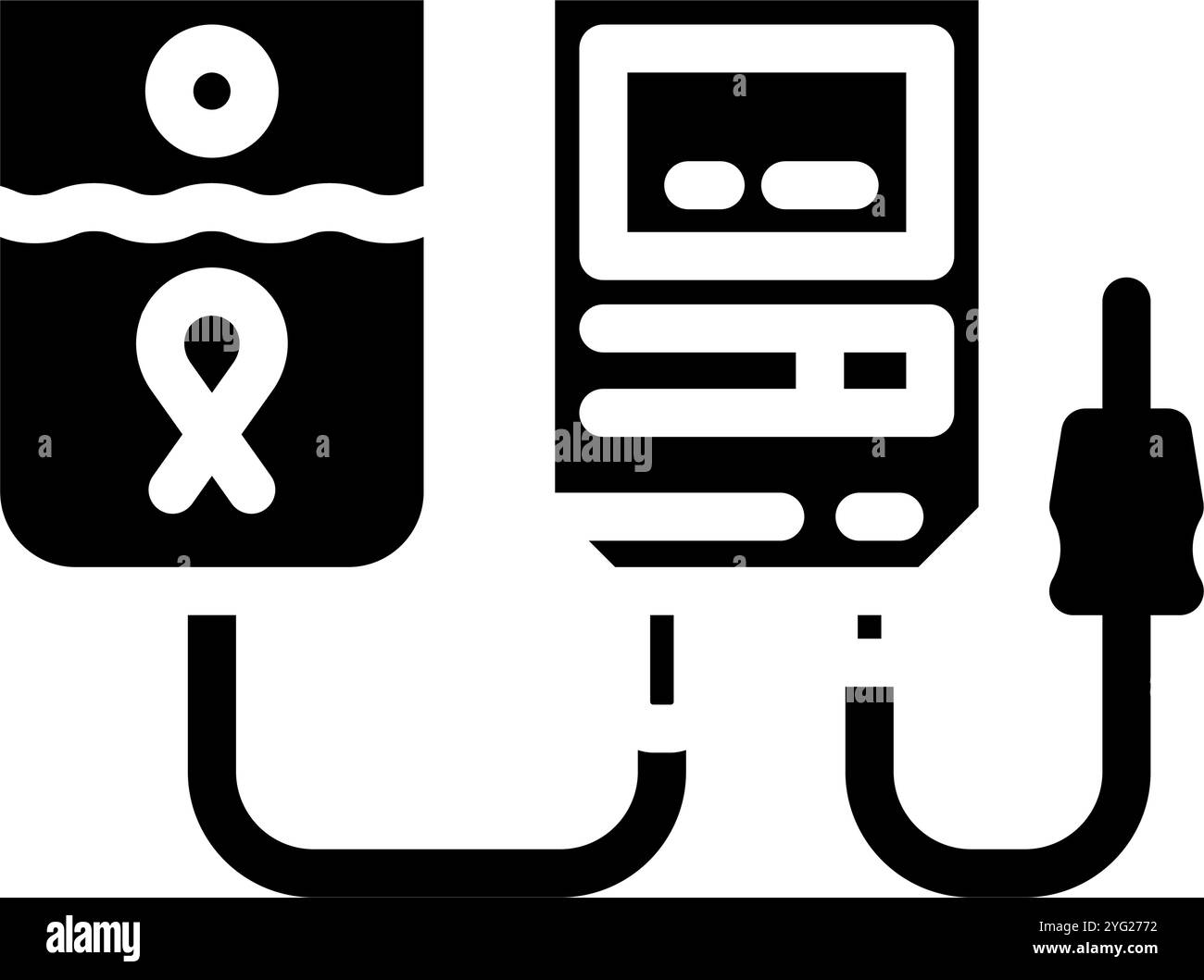 chemotherapy cancer treatment glyph icon vector illustration Stock ...