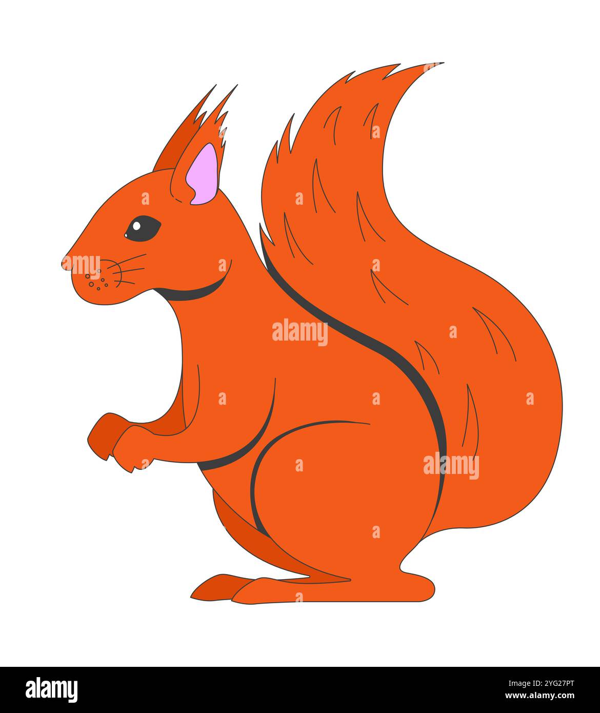 Squirrel standing 2D cartoon character Stock Vector Image & Art - Alamy