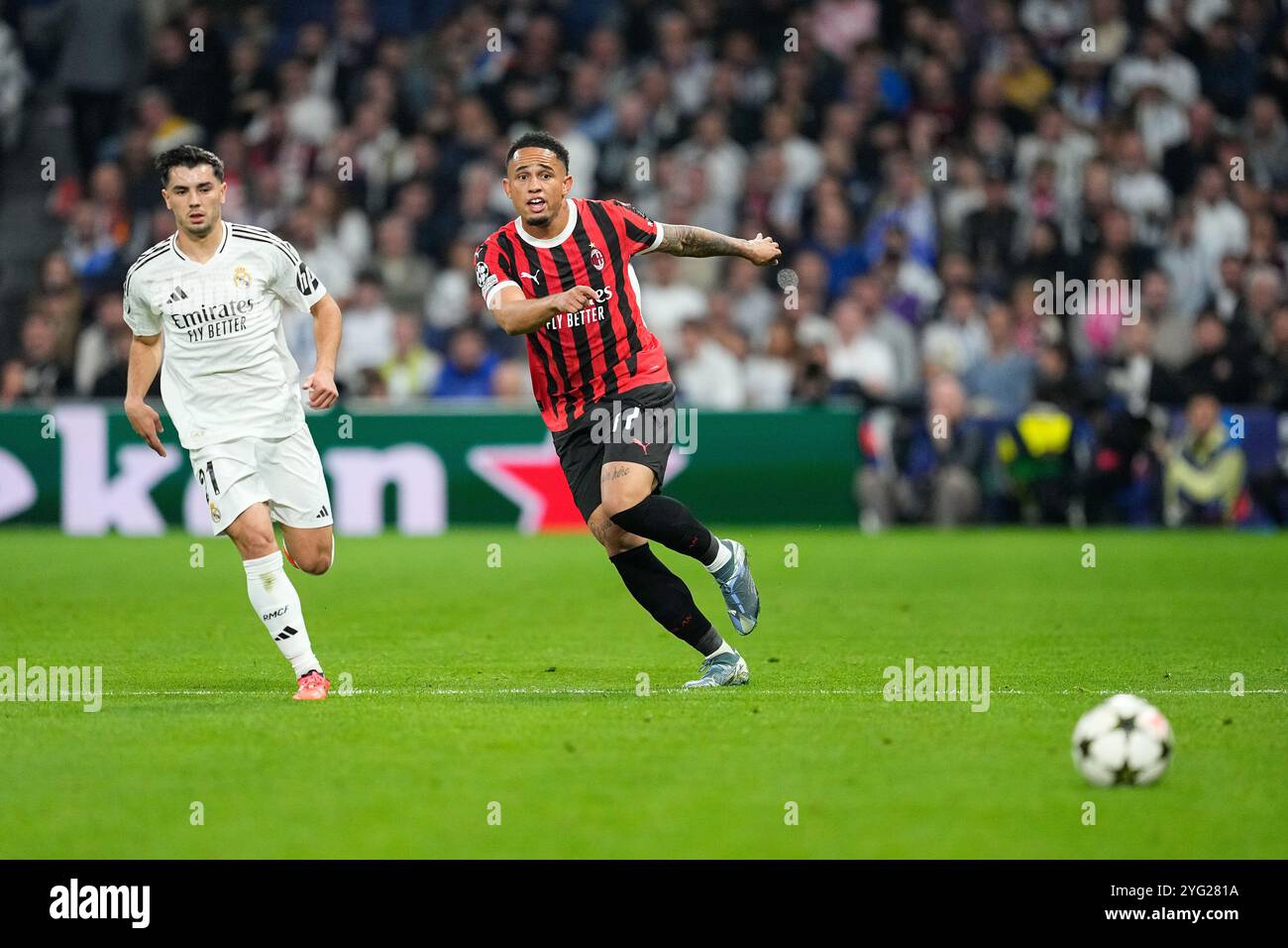 Noah Okafor of AC Milan during the UEFA Champions League, League phase ...