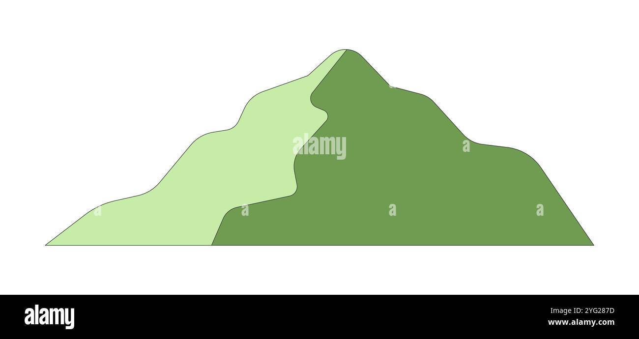 Mountain hill peak 2D cartoon object Stock Vector Image & Art - Alamy