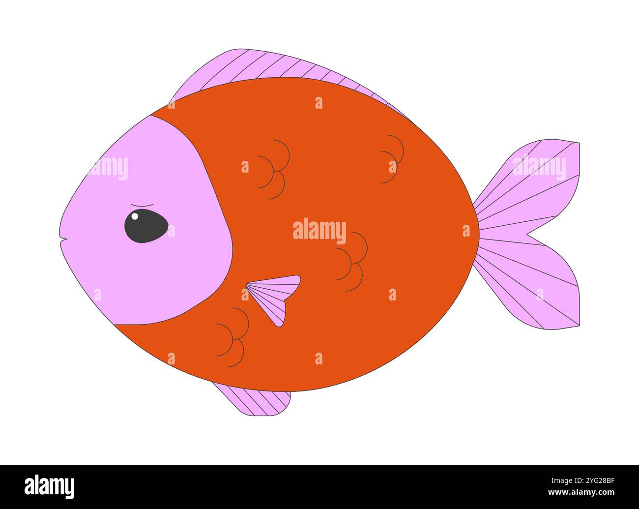 Sad fish 2D cartoon character Stock Vector Image & Art - Alamy