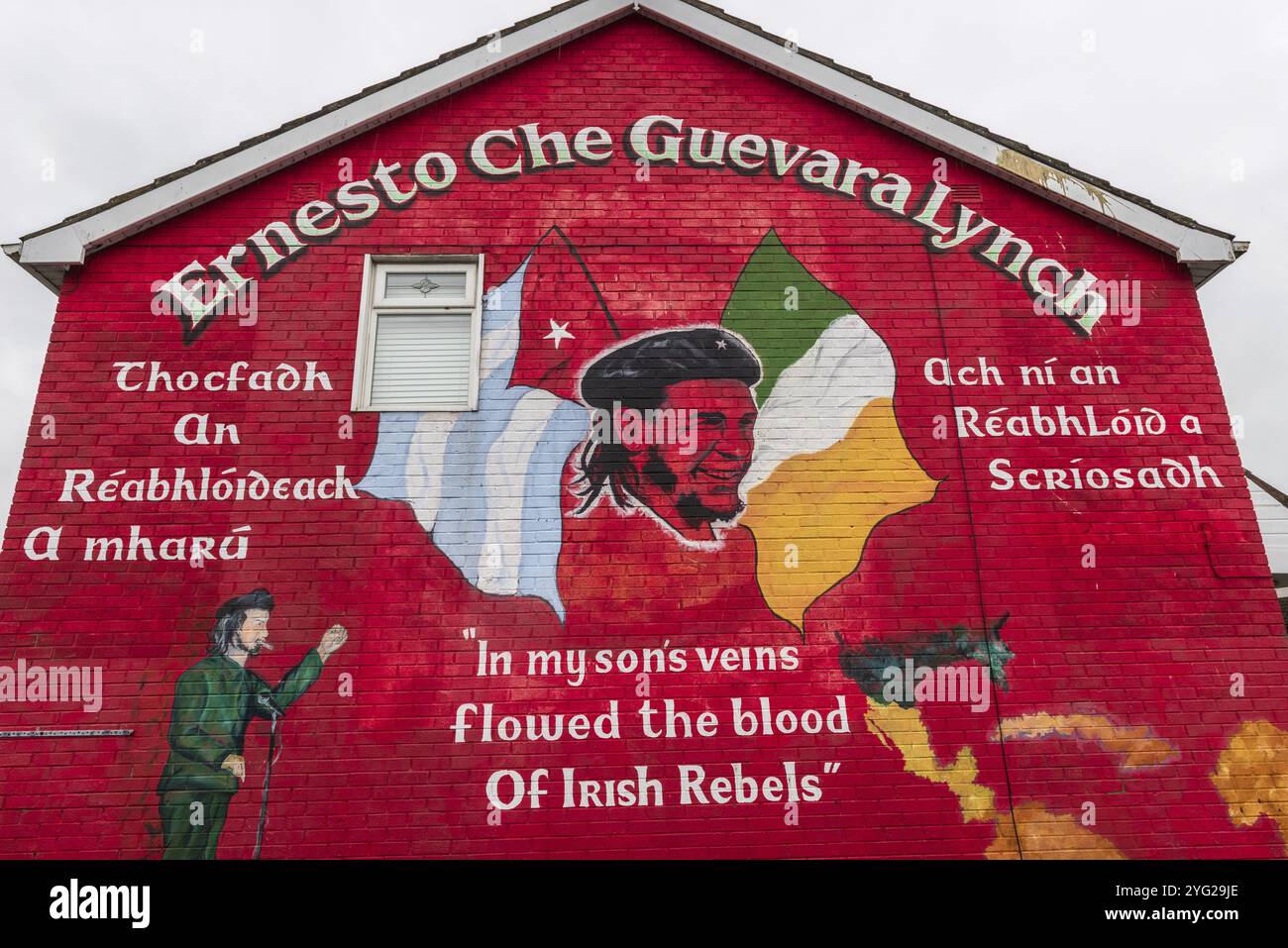 NORTH IRELAND, LONDONDERRY (DERRY), ERNESTO CHE GUEVARA LYNCH MURAL IN ...