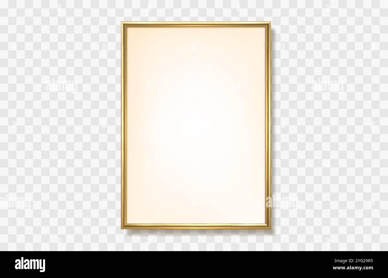 Frame gold, show signboard, transparent background. Vector Stock Vector ...