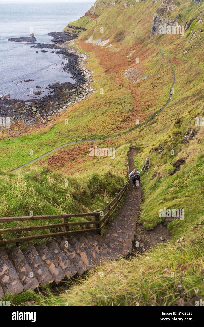 NORTH IRELAND, BUSHMILLS, SHEPHERD'S STEPS LEADING TO THE GIANT'S ...
