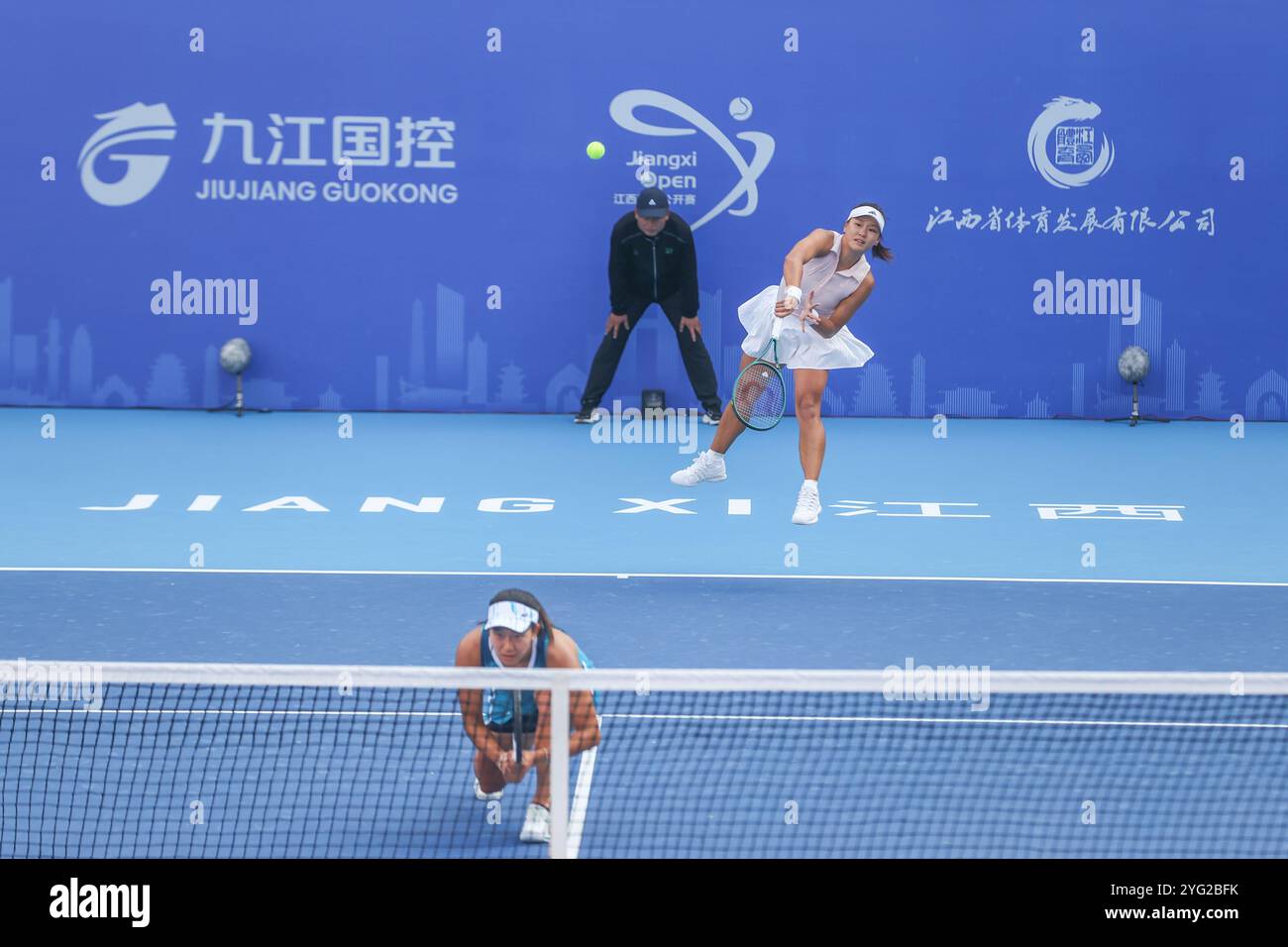 Guo Hanyu and Neidao Mengxia are in the match. Jiujiang,China.3rd ...