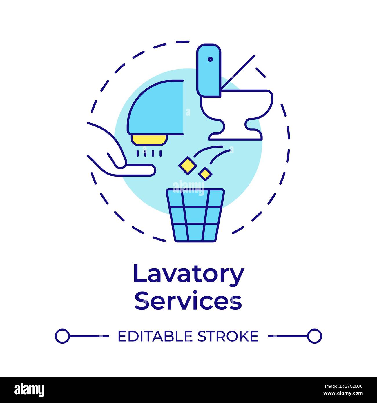 Lavatory services multi color concept icon Stock Vector Image & Art - Alamy